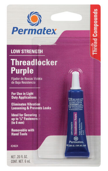 Permatex 24024 hand tool removable Low Strength 6ML PURPLE Threadlocker ...