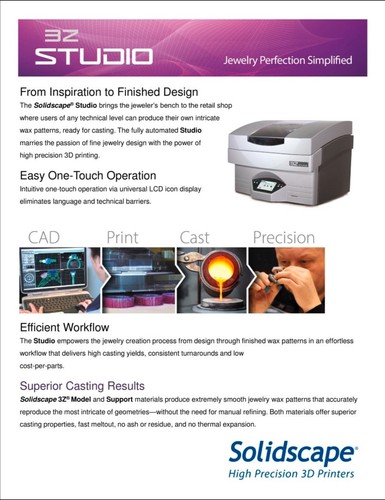 Solidscape 3Z Studio Printer w/ Free Shipping | eBay