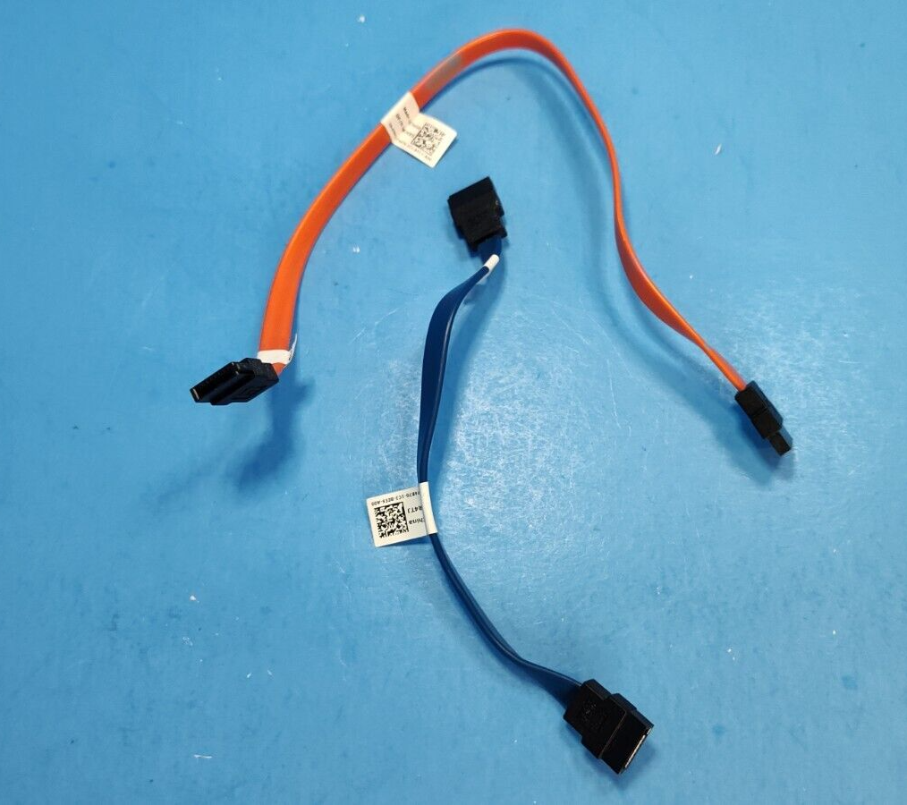 Dell Optiplex 390 Inspiron 620s Lot of 2 SATA Drive Cables 7" Blue & 12 ...