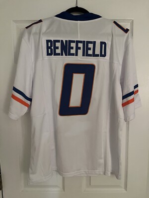 Ty Benefield Boise State Broncos White Jersey Size Large All Stitched ...