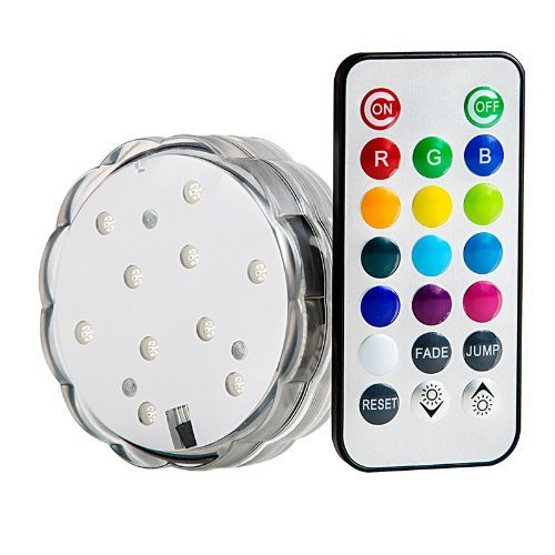 MULTICOLOR (10) LED SUBMERSIBLE PARTY LIGHT BASE WITH REMOTE CONTROL ...