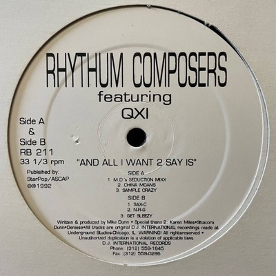 [Prompt Decision] Rhythm Composers Featuring QXi/And All I Want 2 Say ...