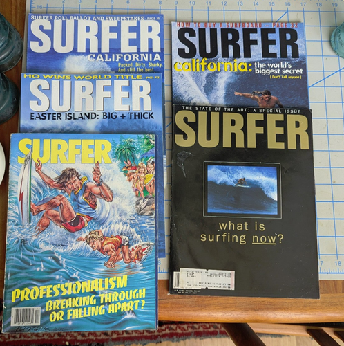 VINTAGE SURFING MAGAZINE 1982 & 90's LOT OF 5 ISSUES SURFER ...