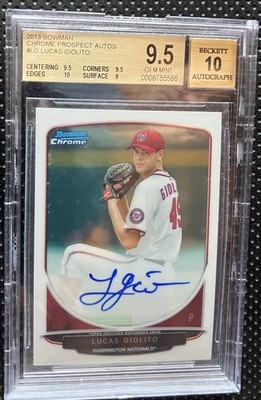 Lucas Giolito 2013 Bowman Chrome Prospect Autograph RC BGS Gem Mint🔥No ...