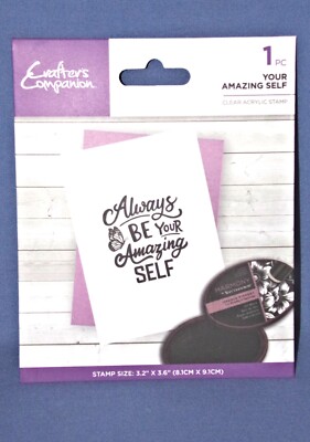 Crafters Companion Your Amazing Self Clear Acrylic Stamp Unique Saying ...