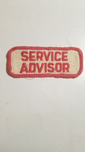 Vintage “Service Advisor” Automotive Embroidered Patch Red Border | eBay