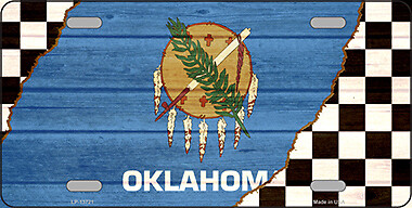 Oklahoma Racing Flag Novelty Metal License Plate Tag LP13721 | eBay