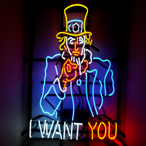 I Want You Neon Sign Real Glass Home Bar Pub Club PubWall Decor 24x20 ...