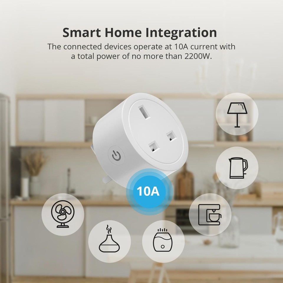 Woolley WiFi Smart Plug Outlet Switch Socket Remote Control eWeLink APP ...