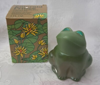 Vintage Avon Emerald Prince Frog Decanter Cologne Bottle Sweet Honesty ...