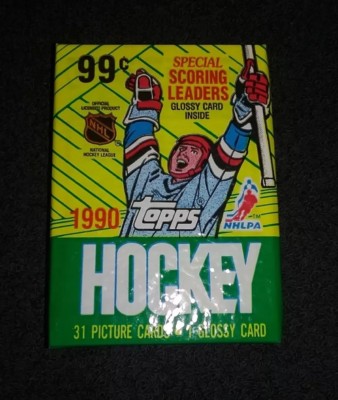 1990 Topps Hockey JUMBO Pack Factory Sealed 31-Card(1 Glossy) Scoring ...