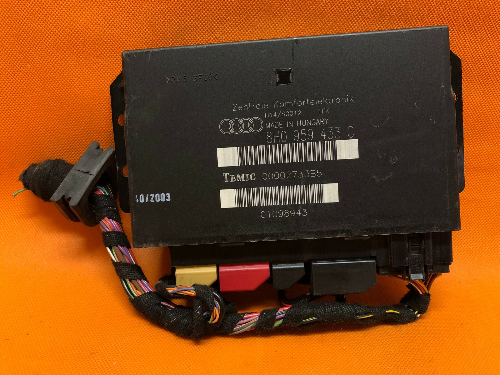 05-07 2005 2006 Audi A4 CCM BCM Body Comfort Control Module 8H0959433C ...