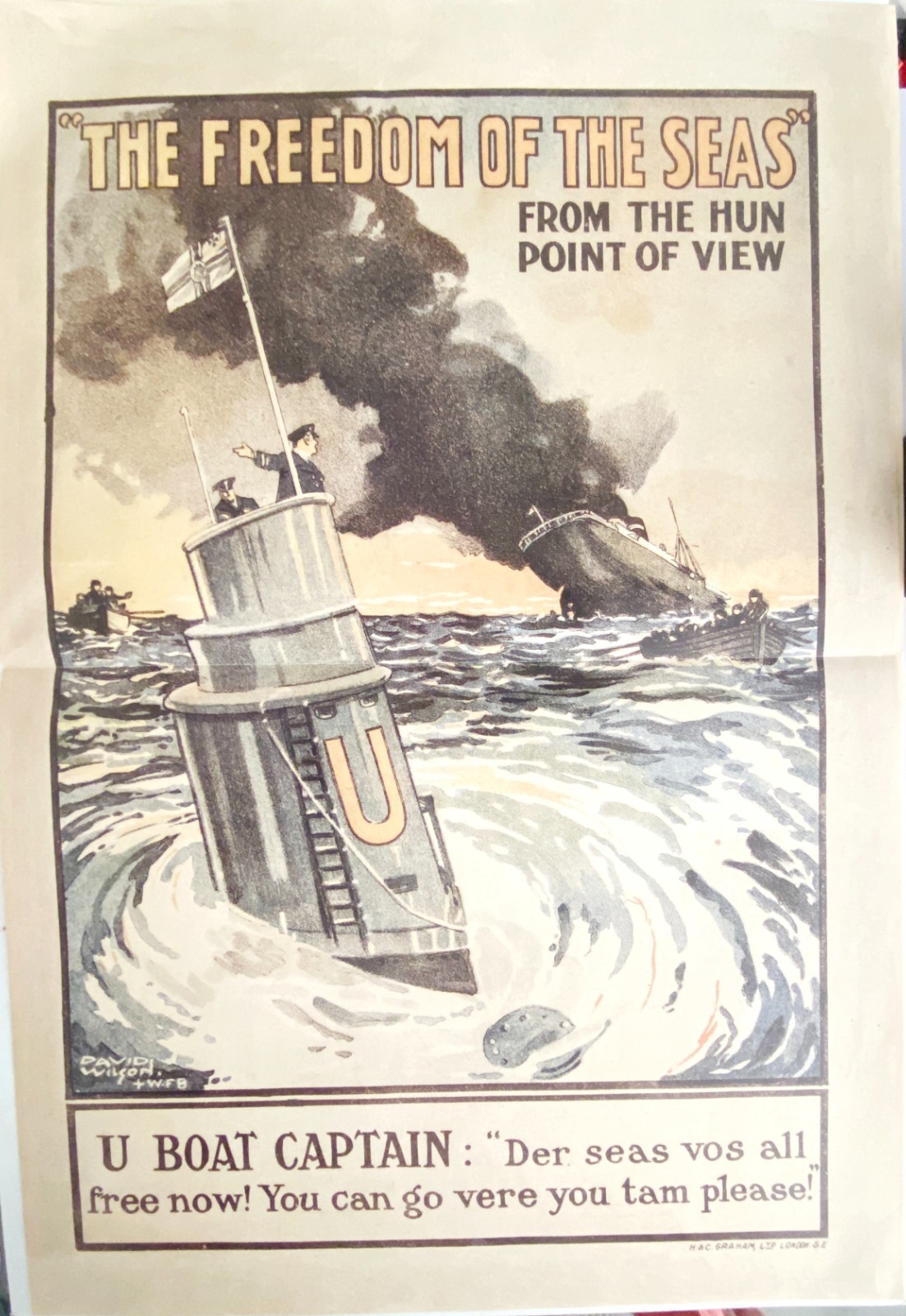 Fac Simile Poster World War 1914-18 "The Freedom Of The Seas" | eBay UK