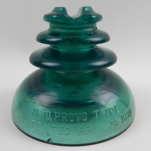 Vtg Insulator Hemingray No. 0 Provo Type Patented April 25 1889 7”H X 8 ...