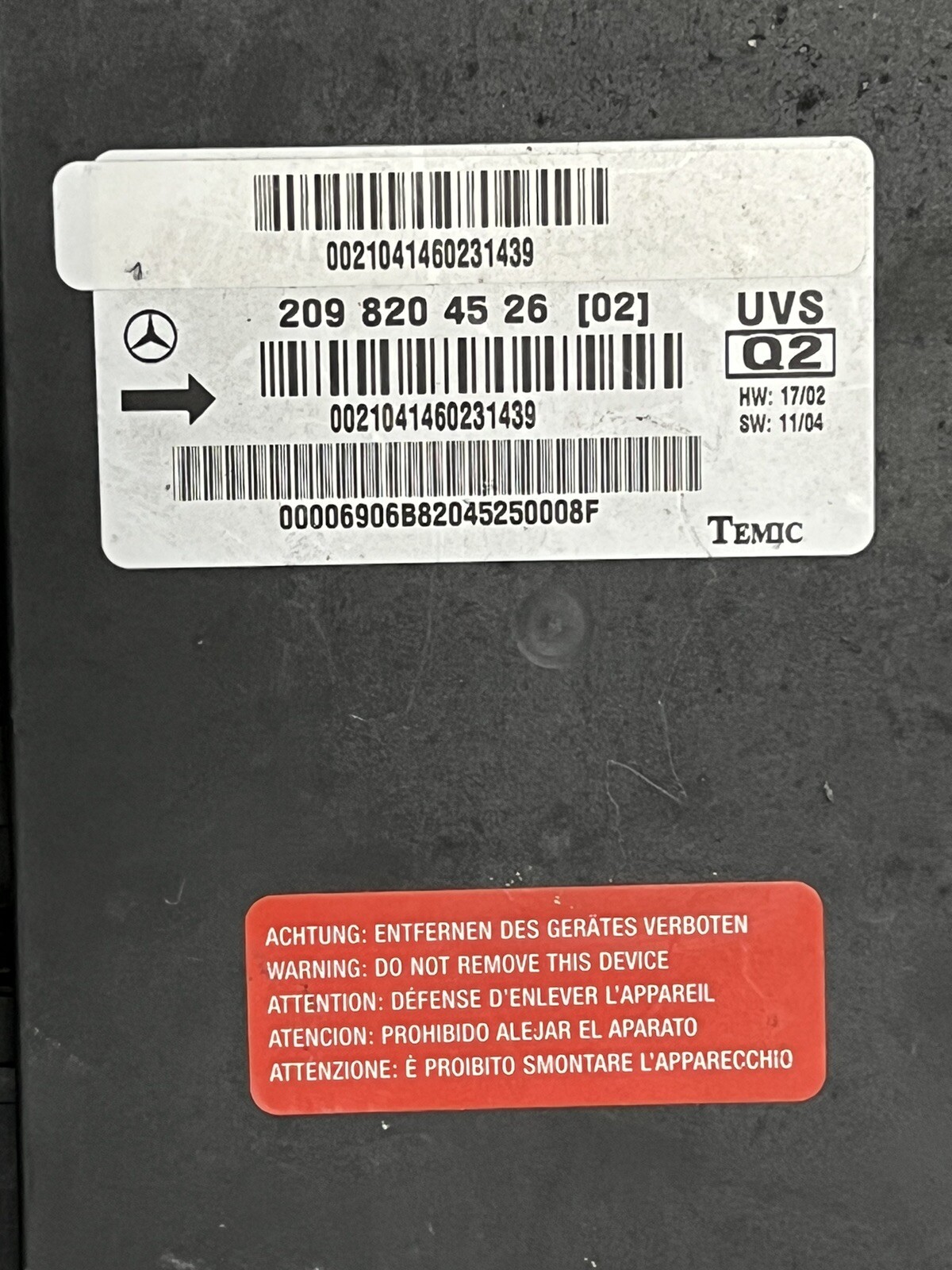 2004-2009 Mercedes CLK320 CLK55 CLK500 Convertible Top Roof Module 209 ...