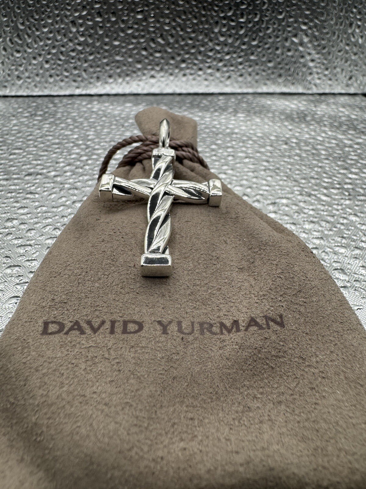 David Yurman Sterling Silver Helios Cross Pendant - Gem