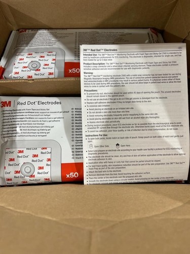 3M 2560 Red Dot Monitoring ECG Electrodes - Case of 1000 | eBay