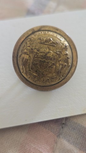 Civil War Wisconsin State Seal Coat Button Scovill Mfg. Co Waterbury ...