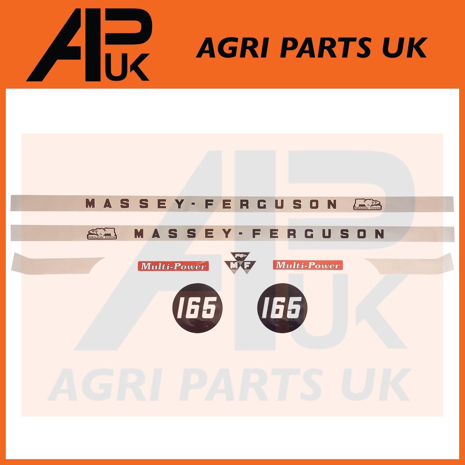 9 pcs Hood Bonnet Decal Sticker Set for Massey Ferguson 165 MF165 ...