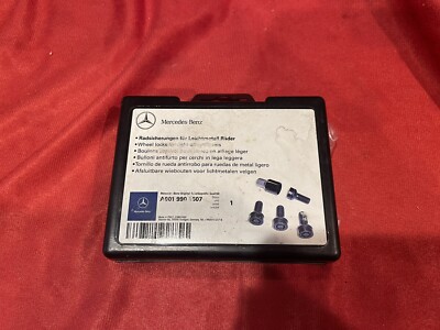 GENUINE MERCEDES-BENZ 201 A OEM WHEEL LOCK SET BLACK SHORT A0019901707 ...