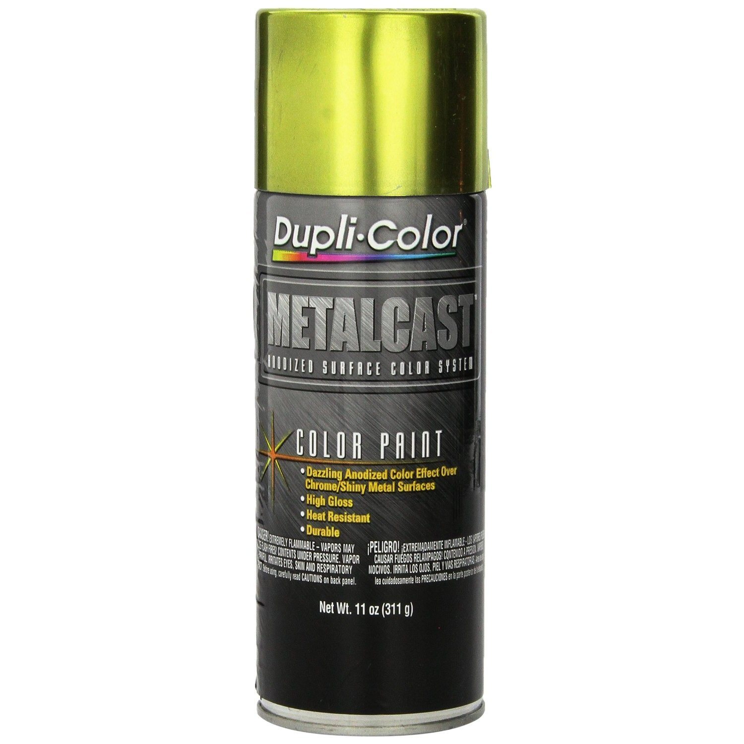 Duplicolor MC202 Metal Cast Yellow Anodized Spray Paint Aerosol 11oz ...