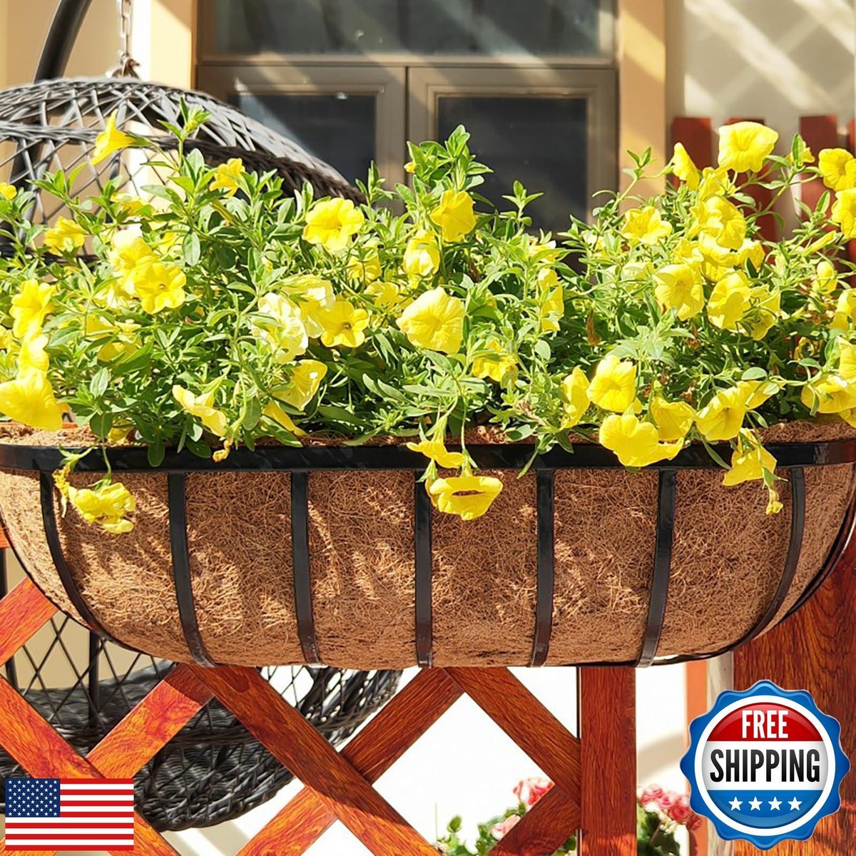 Window Box Fiberglass Nantucket 3 Ft. Window Box Planter - Black ...