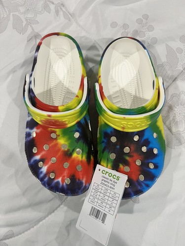 Crocs Classic Tie-Dye Graphic Clog 205453 90H Size M5 W7 New! SHIPS ...