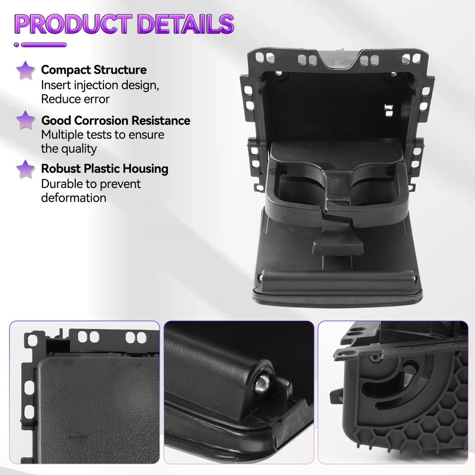 Rear Center Console Car Cup Holder For VW Golf Sharan Tiguan Seat ...
