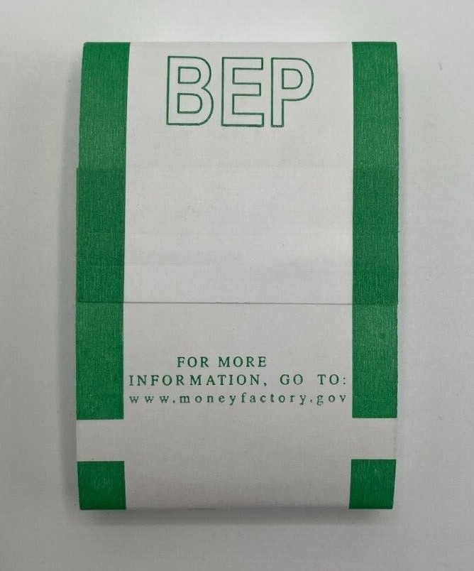 LOT of 3 $2 BEP Money Straps Cash Currency Bands Bank Bills Holds 100 ...