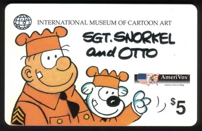 $5. Beetle Bailey: Sgt. Snorkel & Otto (His Dog) Phone Card | eBay