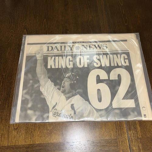 NY Daily News: September 9 1998 Mark McGwire St. Louis Cardinals 62 ...