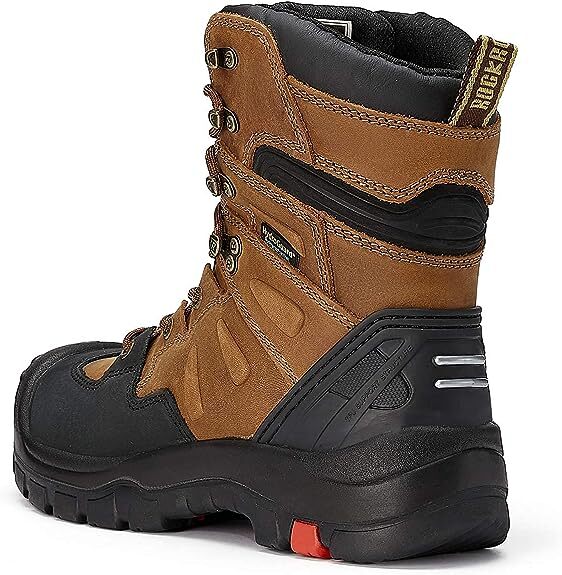 ROCKROOSTER 8' Wide Men's Composite Toe Waterproof Safety Toe Work ...