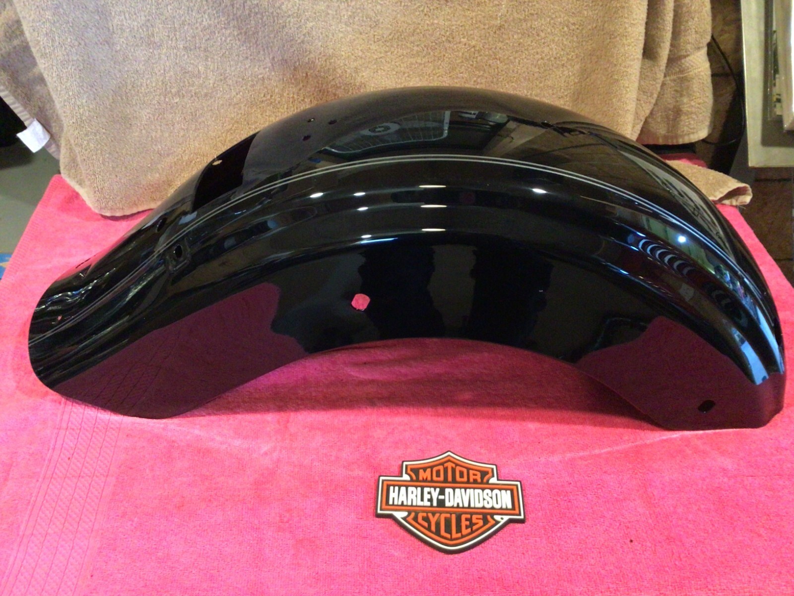 New+Genuine+Harley+Davidson+FLHR+Rear+Fender+Vivid+Black+%2359378-09DH ...