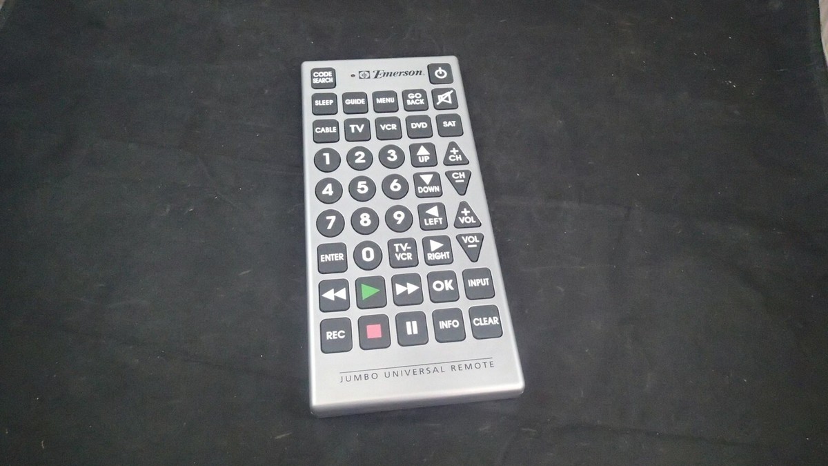 Emerson Jumbo Universal Remote Guide