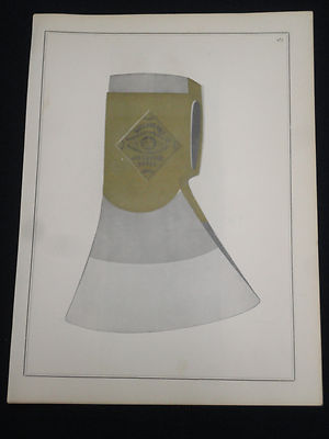 Original Hudson Bay Axe Welland Vale Chromolitho 1880-90's Catalog Page ...