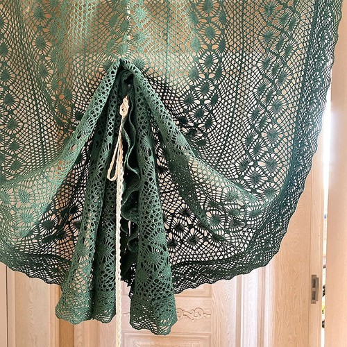 Crochet Roman Curtain Vintage Style Lace Floral Hollow Valance Cafe ...