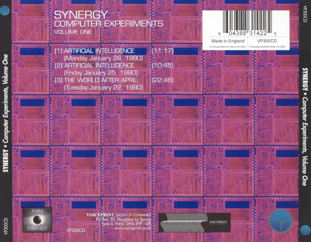 SYNERGY - COMPUTER EXPERIMENTS, VOL. 1 NEW CD 604388314225 | eBay