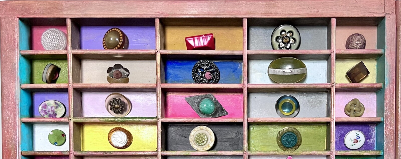 Antique Button Art Farmhouse | eBay