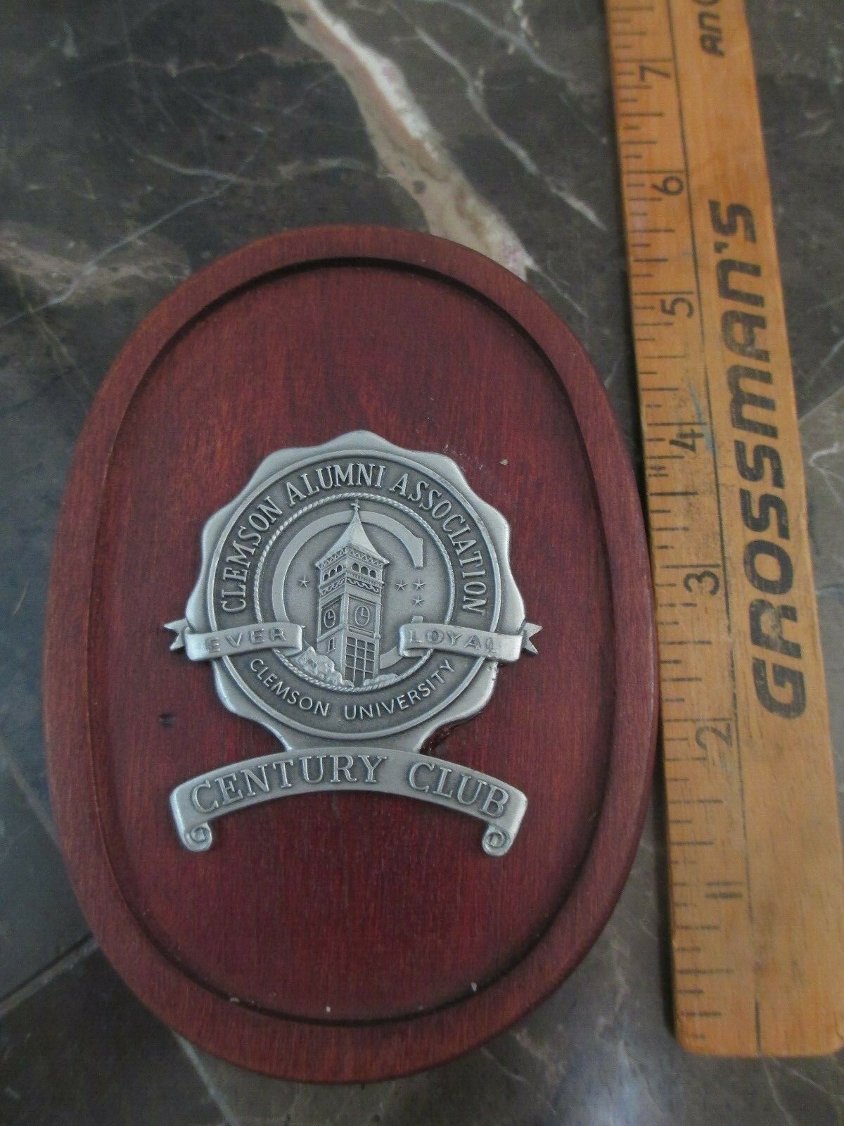 c1980s Clemson University Alumni Pewter Plaque Paperweight NCAA ...