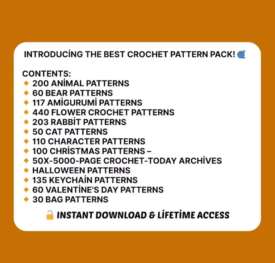 1500+ Amigurumi Crochet Patterns Mega Bundle E-Book PDF | Digital ...