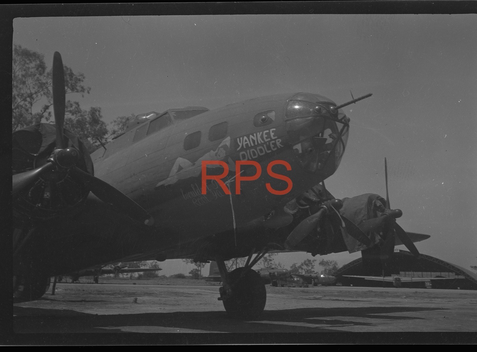 Original WWII GI 435th BG NEGATIVE: B-17 W/ Pinup “Yankee Diddler” | eBay