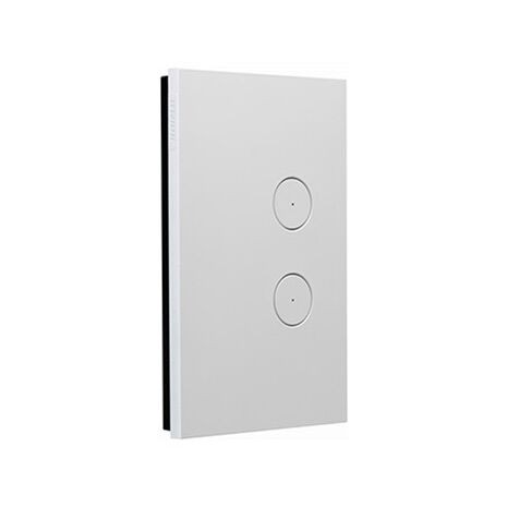 Saturn Zen, push-button Switch, LED, 2 Gang, 250V, 16AX/20A - Zen White ...