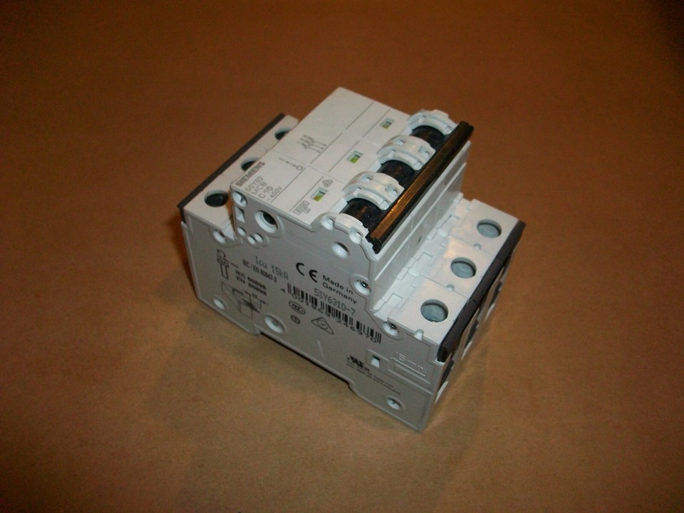 Siemens 5SY63 C10 3-phase circuit breaker 400vac 10 AMP USED | eBay