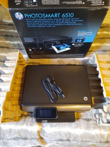 HP Photosmart 6510 All-In-One Inkjet Printer in box tested turns on low ...