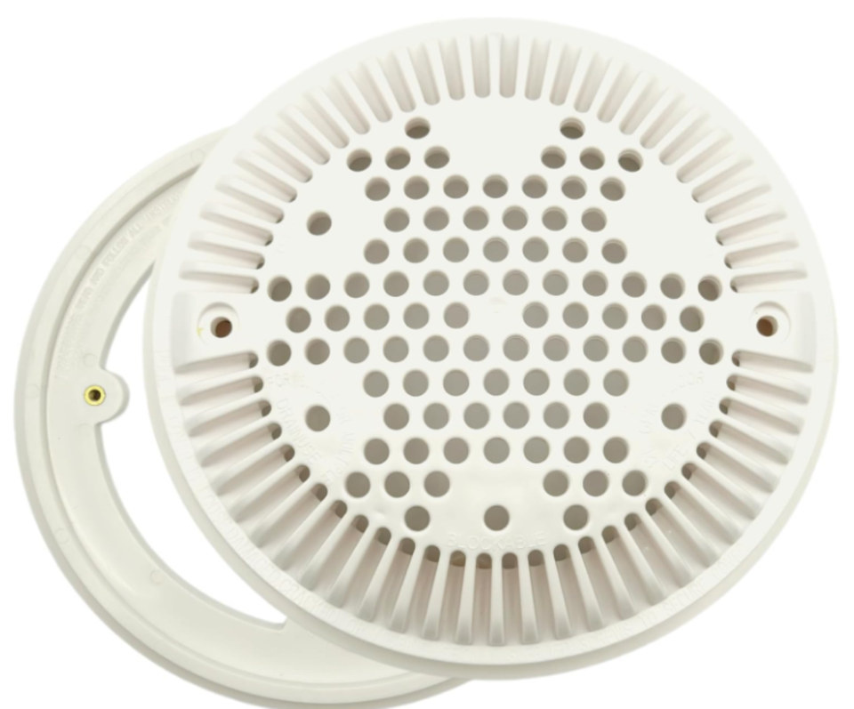 WG1030 8" White Pool Main Drain for Hyawar for Pool Suction & Dual ...