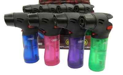 Jet Flame Mini Blow Torch Lighter - Windproof, Gas Refillable, Safety ...