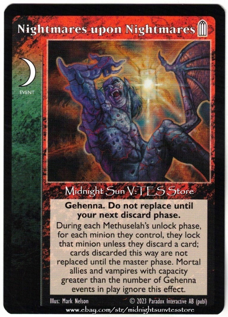 Nightmares upon Nightmares Echoes of Gehenna V:TES VTES Vampire CCG | eBay