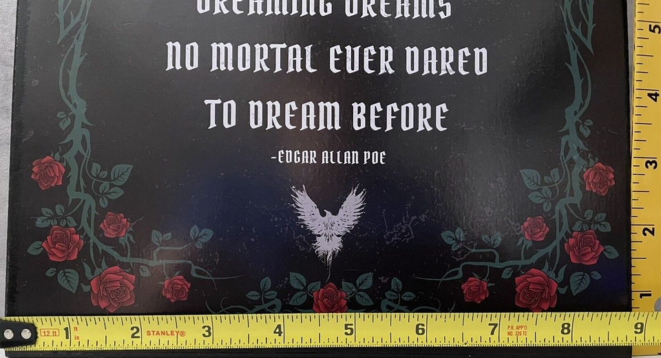 Halloween Edgar Allan Poe Spooky Poem Sign 12" Discontinued Spirit ...