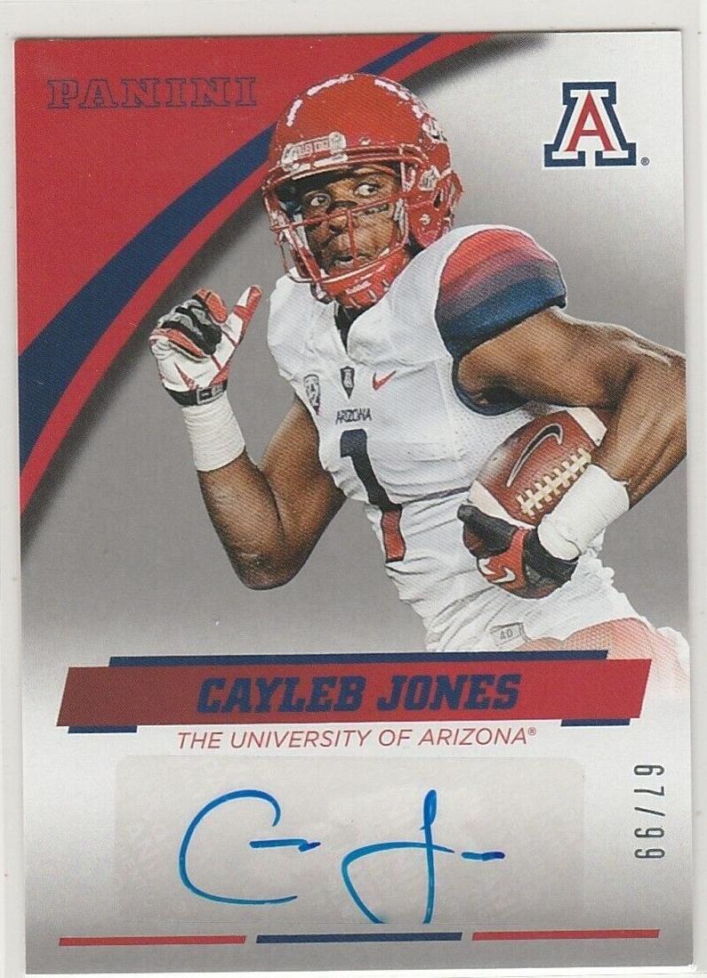 2016 Panini University of Arizona - Memorabilia Cayleb Jones #CJ-UA ...