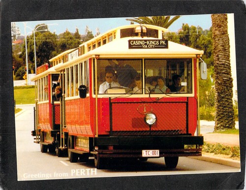 C4296 Australia WA Perth Tram Shuttle Kings Pk to Casino postcard | eBay